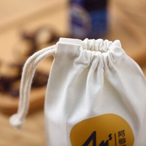 Custom Round Bottom Printed Wine Can Bag Fine Canvas Drawstring ...