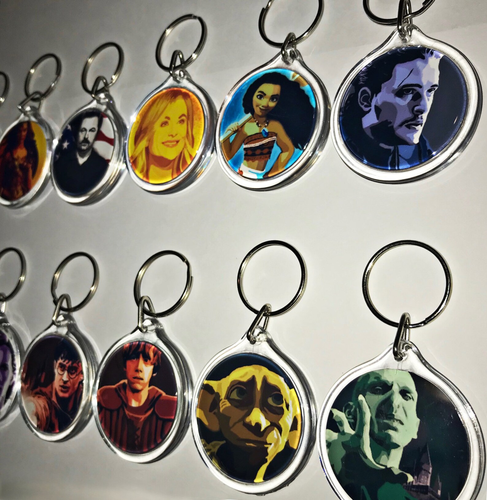 Circular Character Keychains SO MANY CHOICES Pick your | Etsy