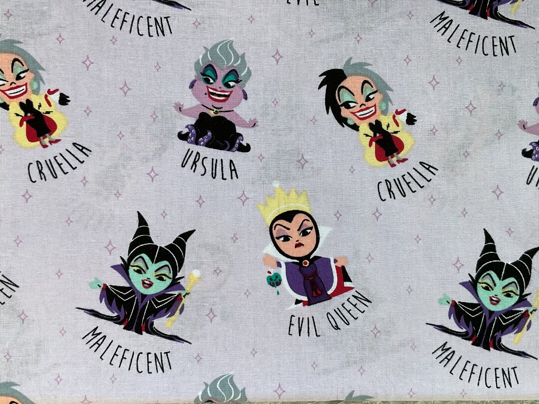 Kawaii Fairy Tale Villains Classic Disney Movie Springs Creative Fabric ...