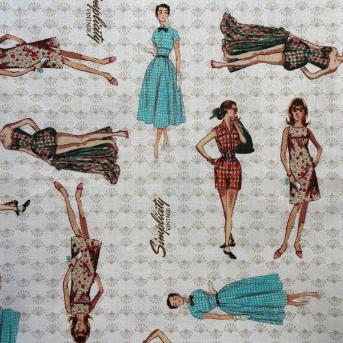 Simplicity Pattern Models Retro Designer Vintage Style Fabric - Etsy
