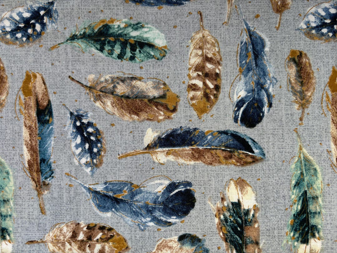 Natural Feathers Bird Biology on Gray David Textiles Wild Apple ...