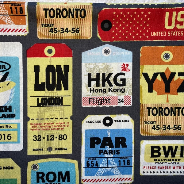 Fabric Luggage Tag - Etsy