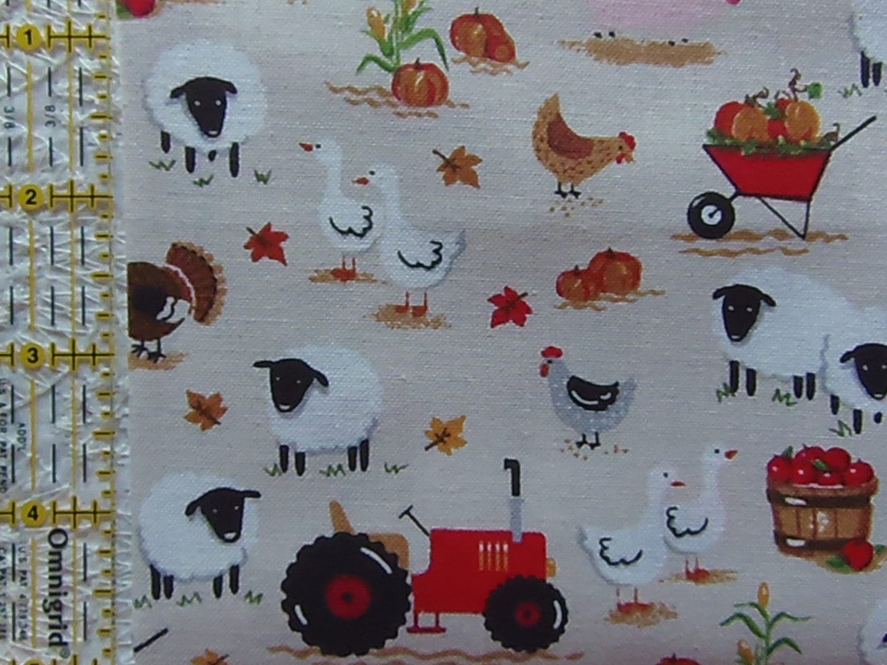 Fall Farm Scene Barn Animals Fabric Traditions 2018 Fabric 100% Cotton ...