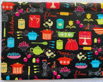 Retro Kitchen Fabric - Etsy
