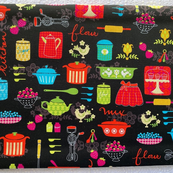 Retro Kitchen Fabric - Etsy