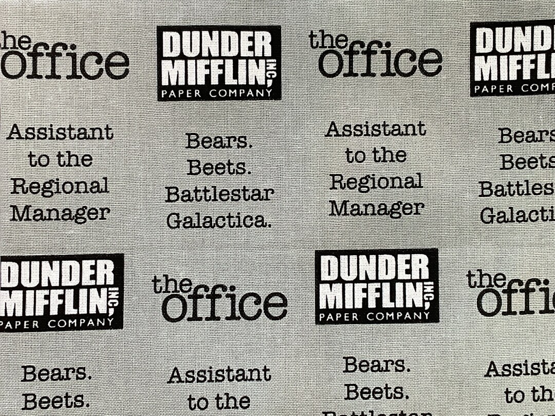 The Office TV Show Dunder Mifflin Paper Company Quotes Designer Camelot ...