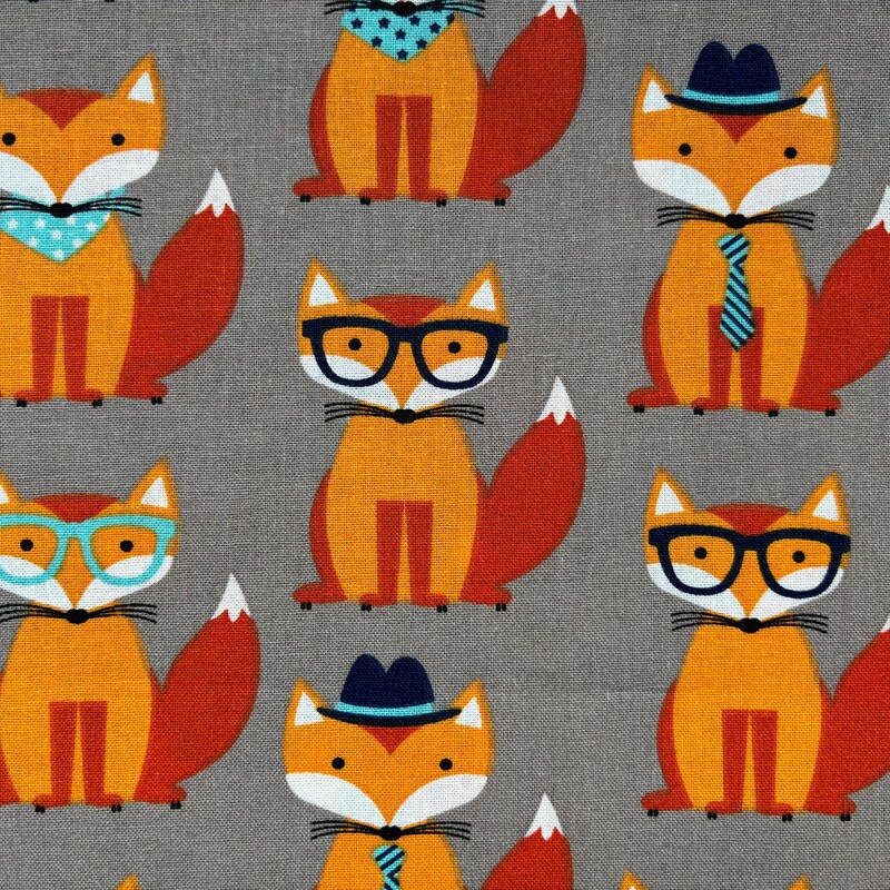 Fox Print Fabric - Etsy