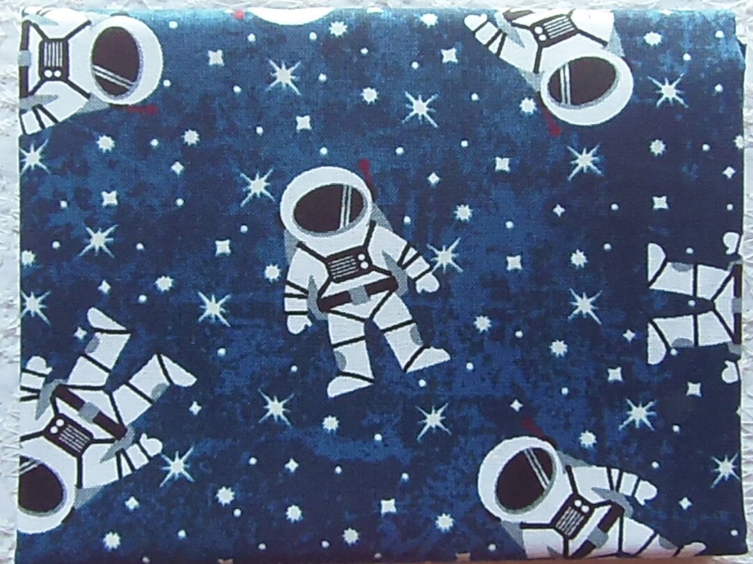 Astronaut Space Suit & Stars in Space NASA Novelty Exclusive Fabric 100 ...