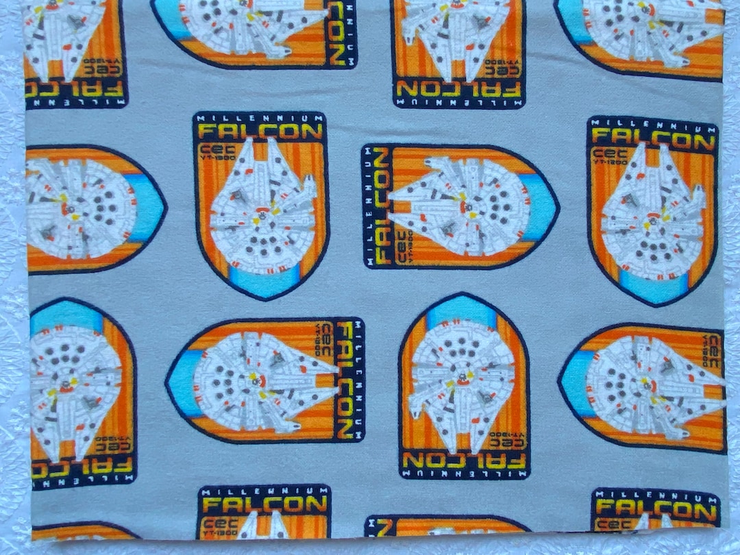 Star Wars Millennium Falcon Badges Camelot Designer Fabric 100% Cotton ...