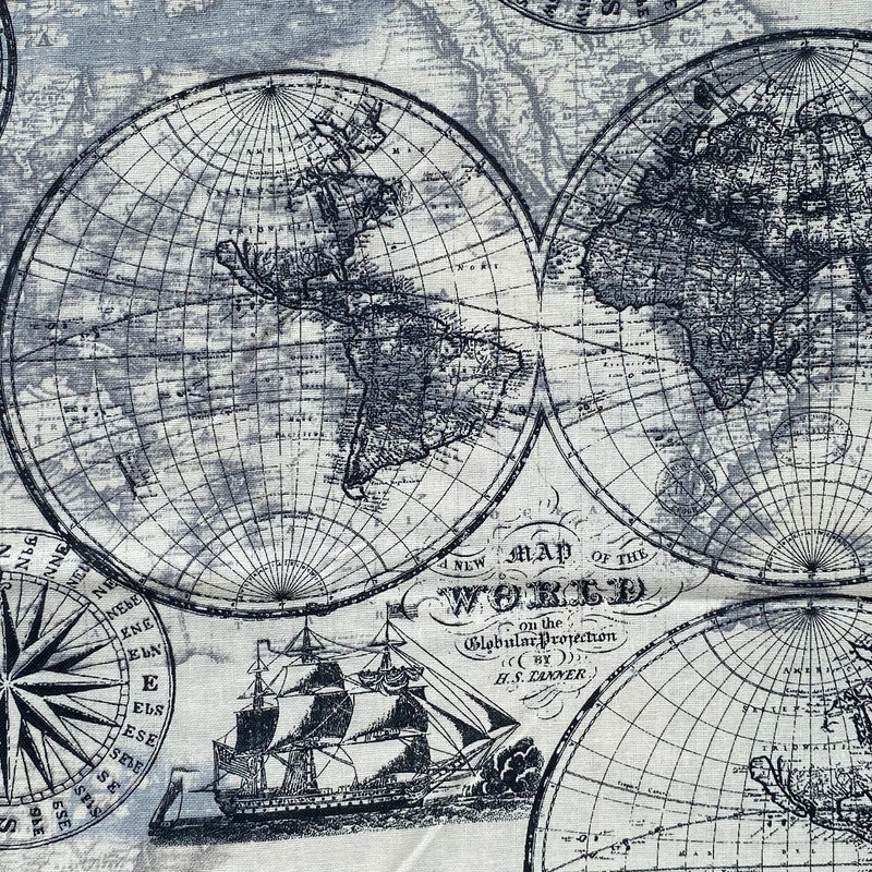 Map Quilt Fabric - Etsy