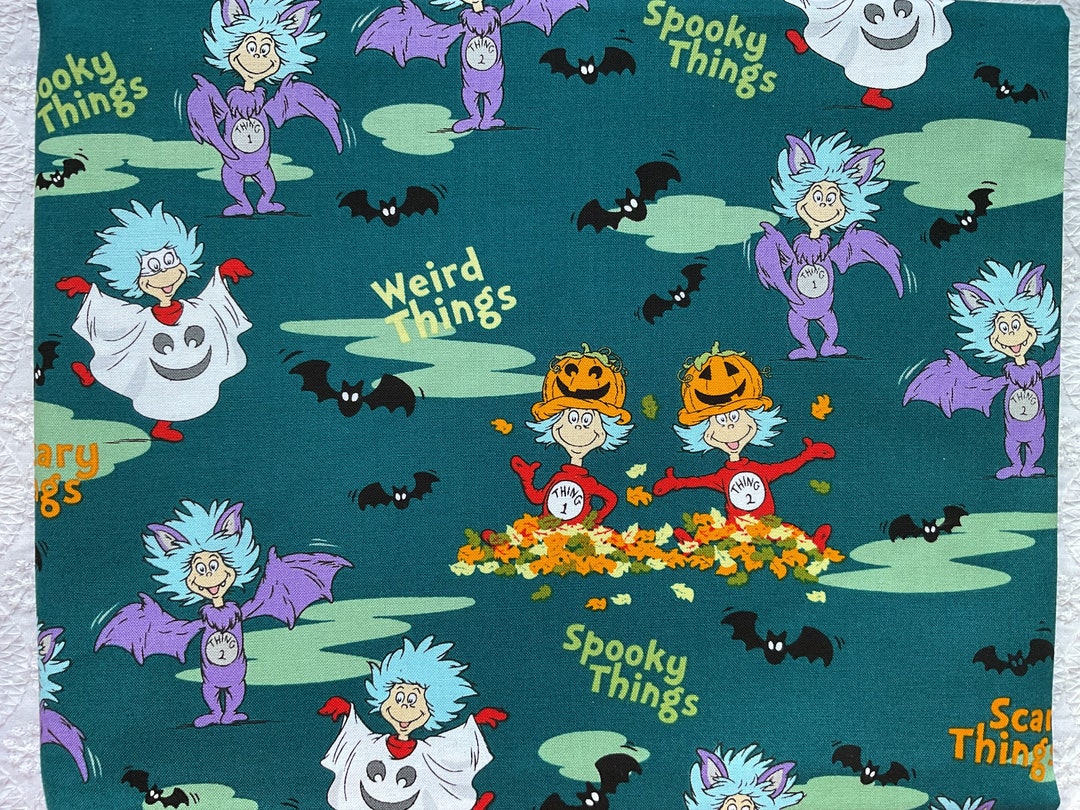 Dr. Seuss Spooky Things in Halloween Costumes W/ Bats Robert Kaufman ...