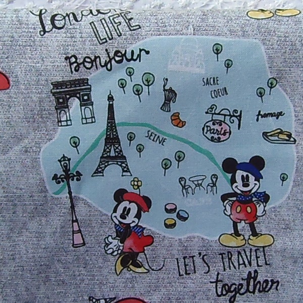 Mickey Mouse Map Fabric - Etsy