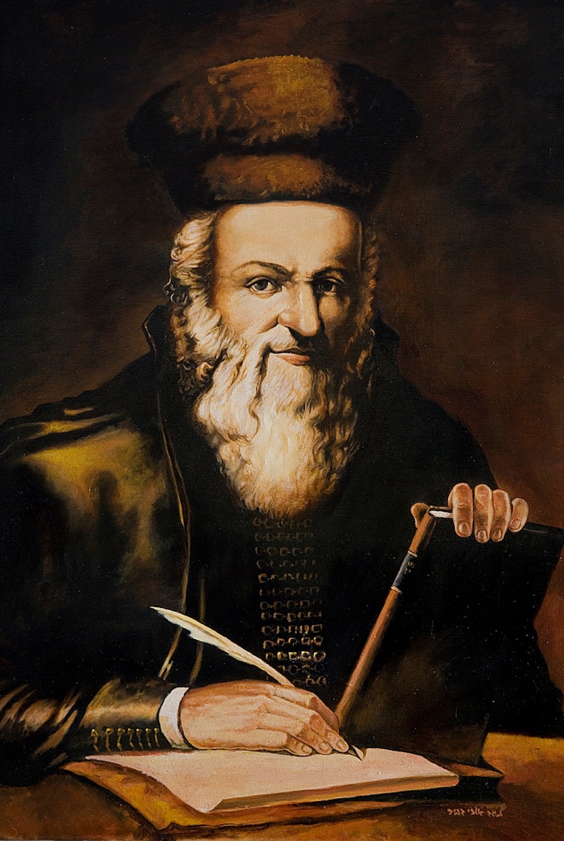 Judaism outstanding Portrait of the Vilna Gaon - Etsy