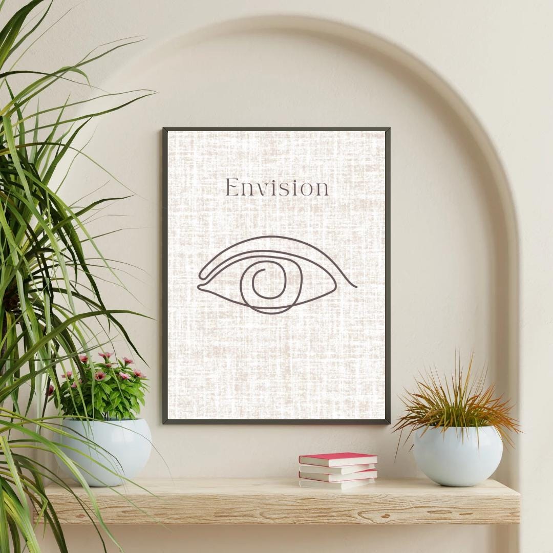 Human Eye Envision Line Art Print: Minimalist Anatomy Decor (digital ...
