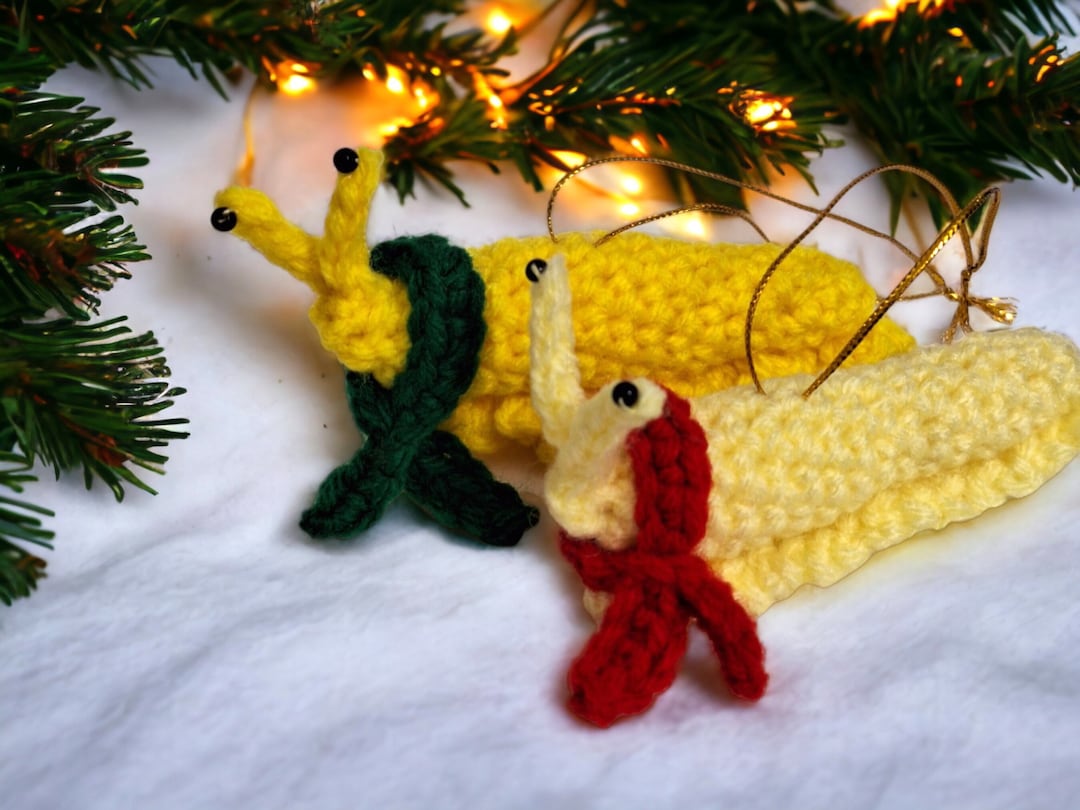 Banana Slug Christmas Ornament Crocheted Slug Pet Your Choice of Color ...