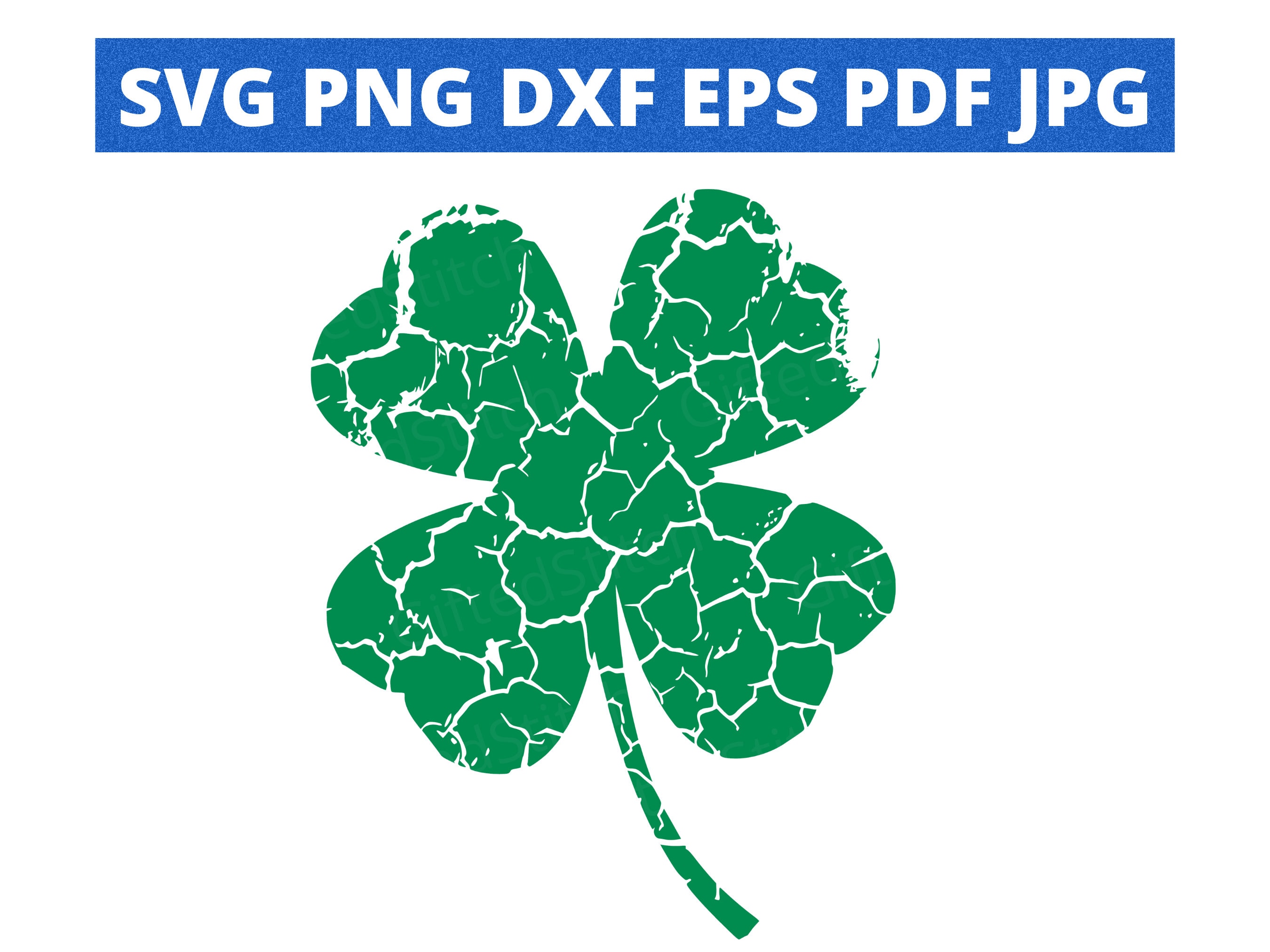 Distressed Shamrock Svg, Distressed Clover Svg, St Patricks Day Svg ...