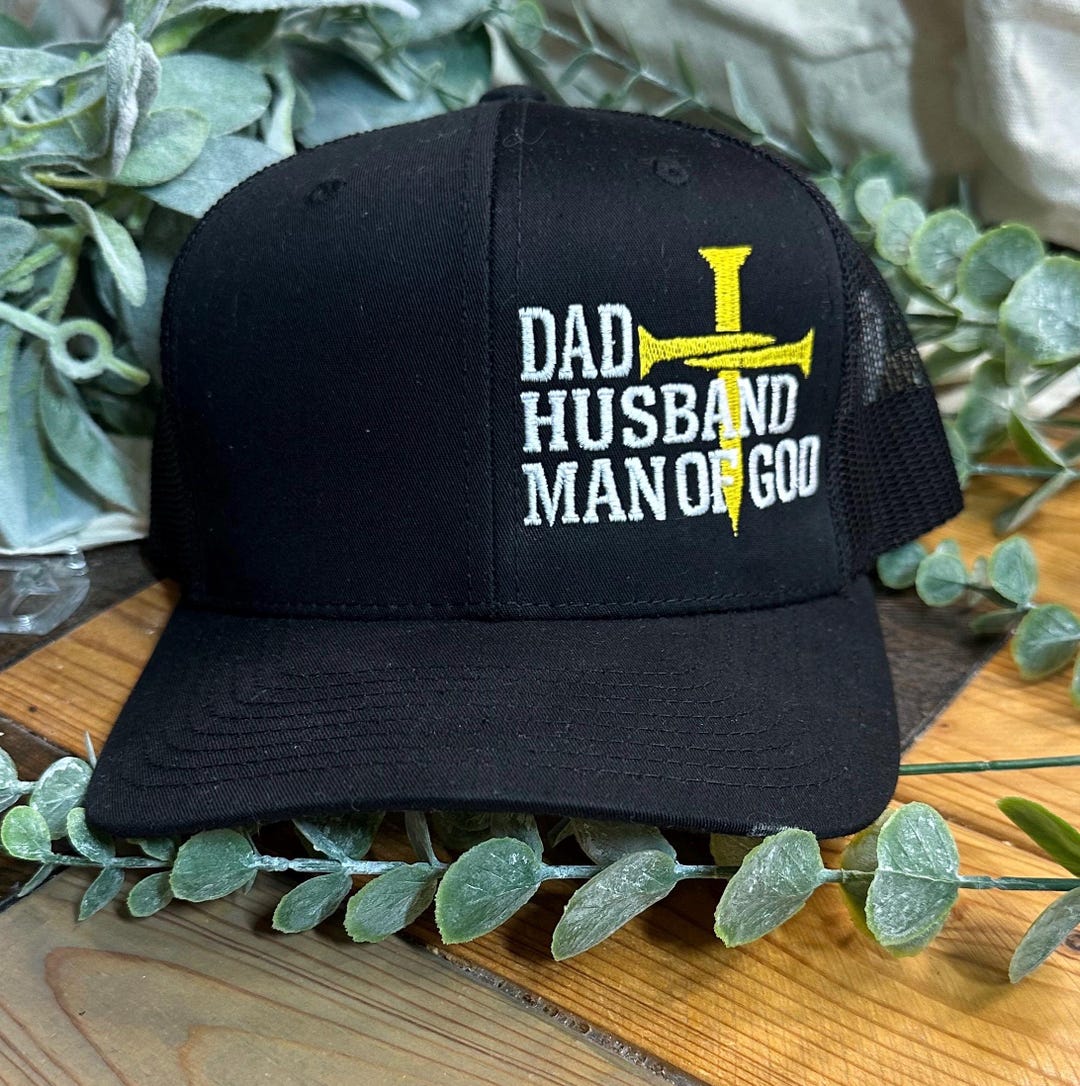 Dad Husband Man of God Hat, Cross Cap, Christian Caps, Custom ...
