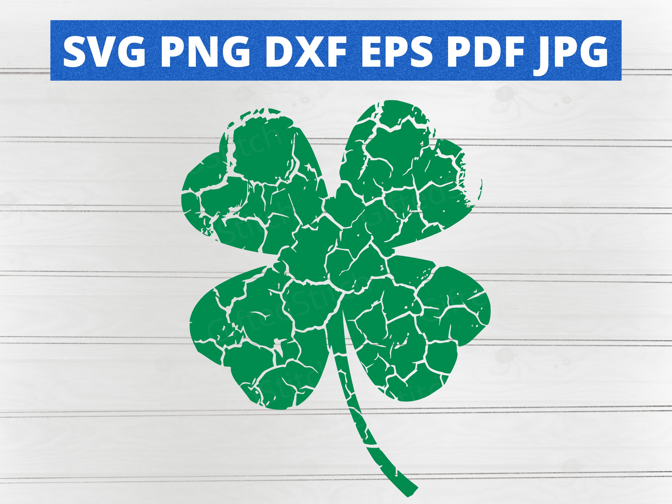 Distressed Shamrock Svg, Distressed Clover Svg, St Patricks Day Svg ...