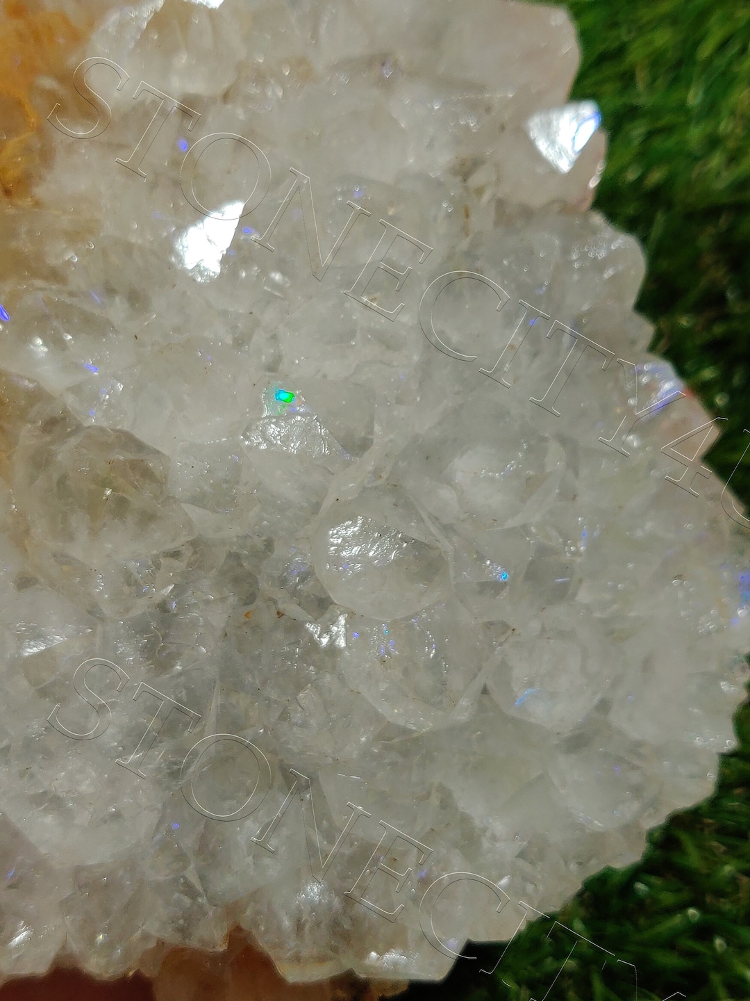 Rare Anandalite Natural Rainbow Aurora Quartz Iris Aura Quartz Crystal ...