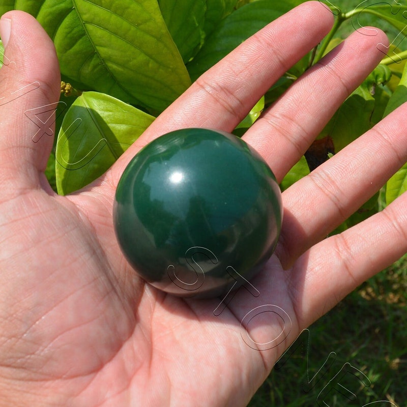 Green Jade Sphere - Etsy