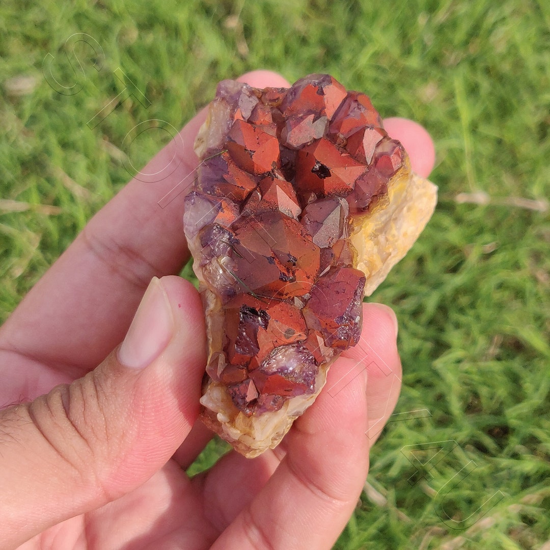 Amethyst With Hematite Cluster / Alien Amethyst Cluster - Etsy