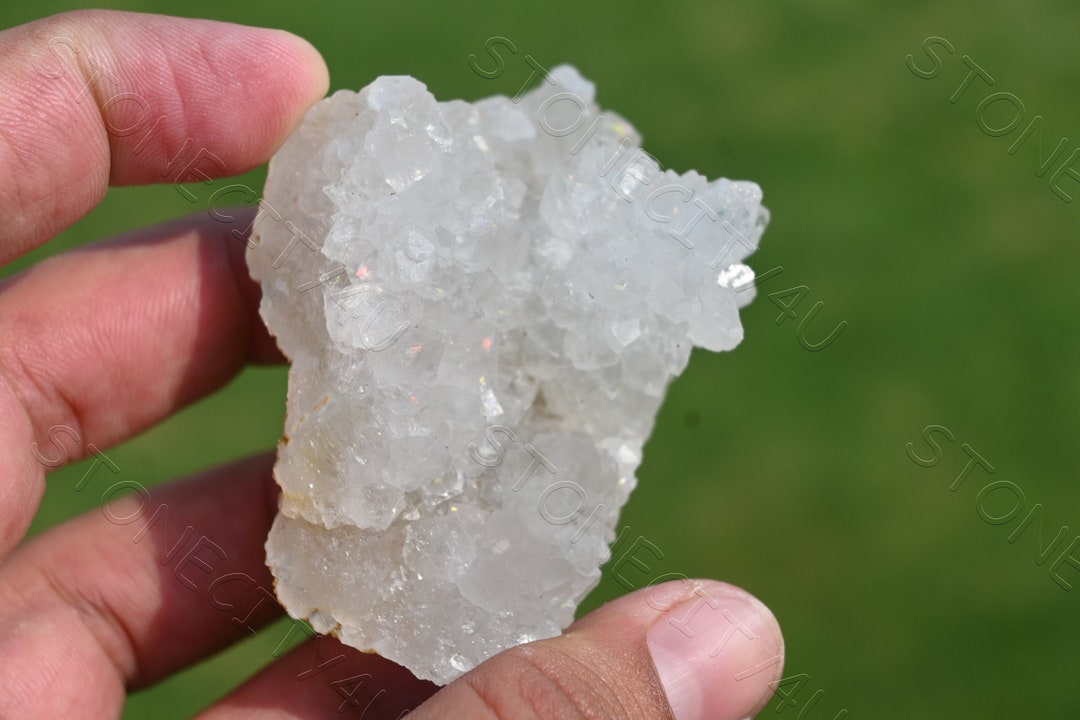 Rare Anandalite With Natural Rainbow Aurora Quartz Iris Aura Quartz ...