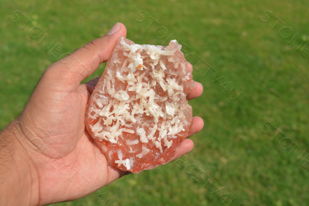 Rarest Druzy Red/tangerine/pink Apophyllite With Stillbite Cluster ...