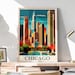 Retro Chicago Wall Art Print, Vintage Wall Art, Printable Wall Art ...