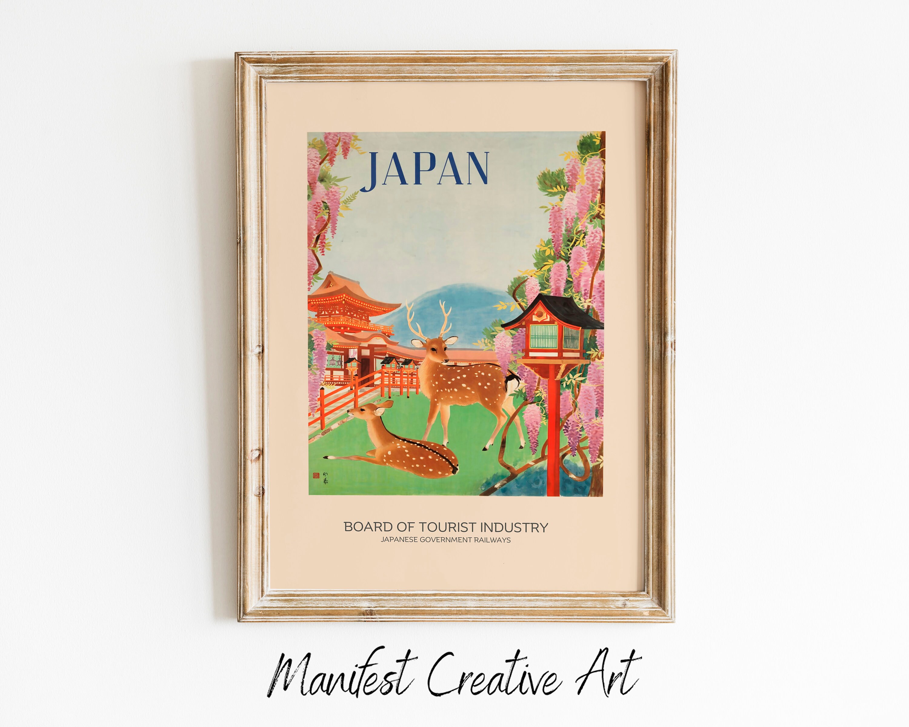 Retro Japanese Travel Poster, Vintage Wall Art, Printable Wall Art ...