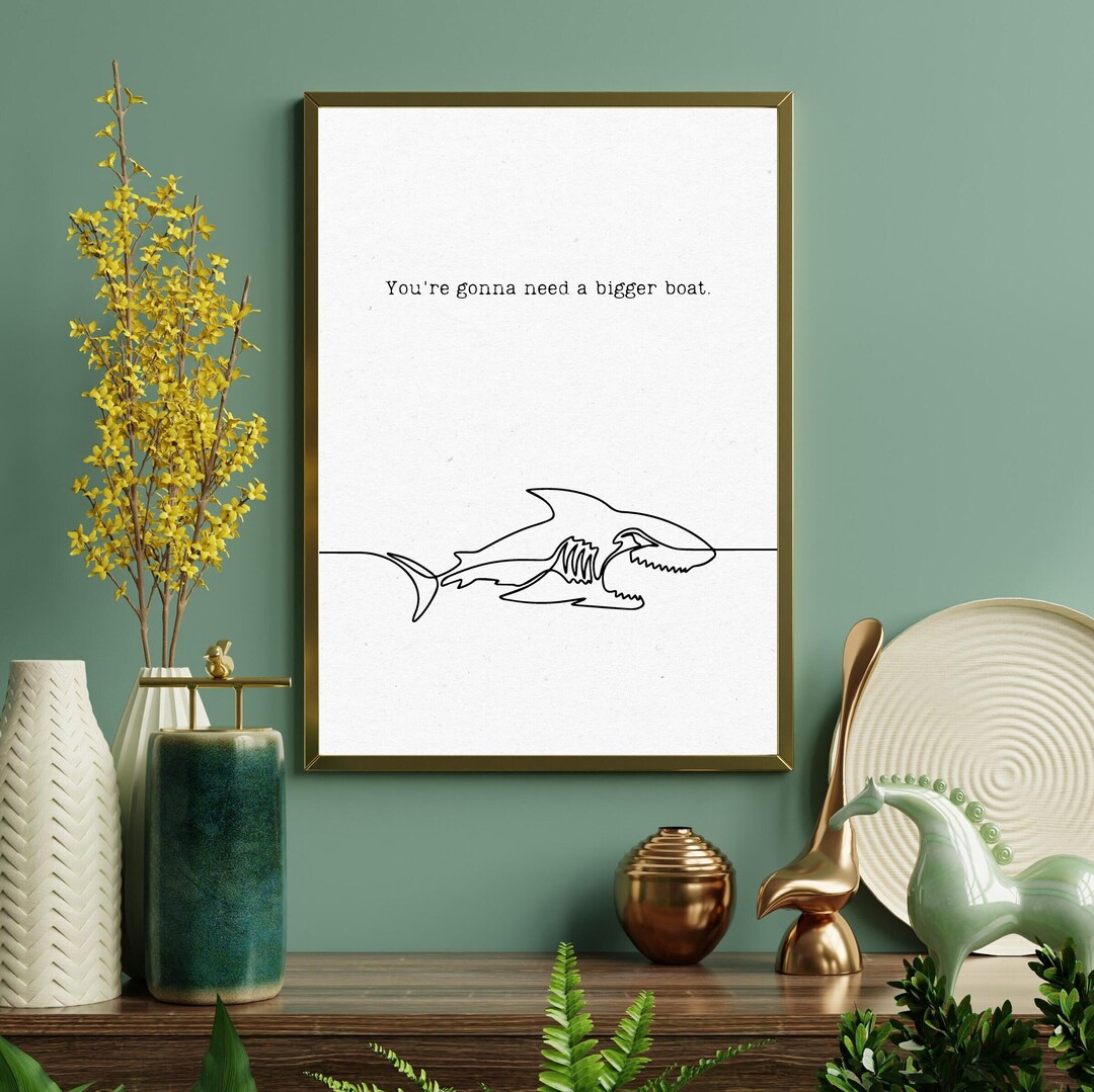 JAWS Movie Poster Digital Download | Minimalist Movie Poster | Wall Art ...