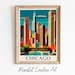 Retro Chicago Wall Art Print, Vintage Wall Art, Printable Wall Art ...
