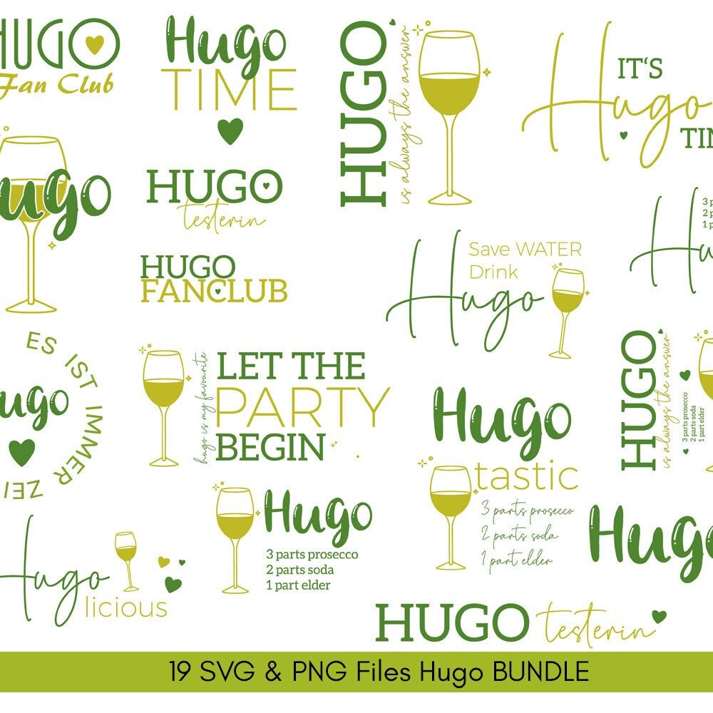 German Hugo Svg Png Bundle Digital Alcohol Cocktail JGA Bride Shirt and Mug Design Download ...