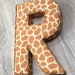 Animal Print Giraffe, Home Decor, Fabric Letters, Wall Hanging, Wall ...