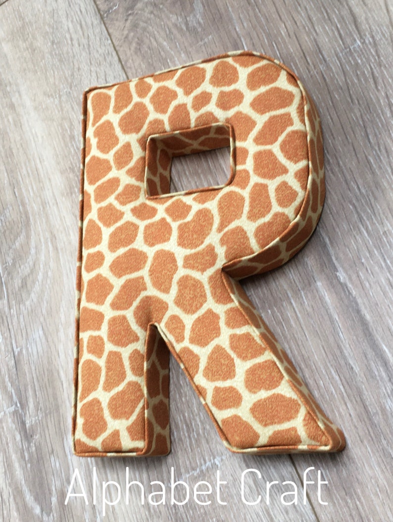 Animal Print Giraffe Home Decor Fabric Letters Wall - Etsy UK