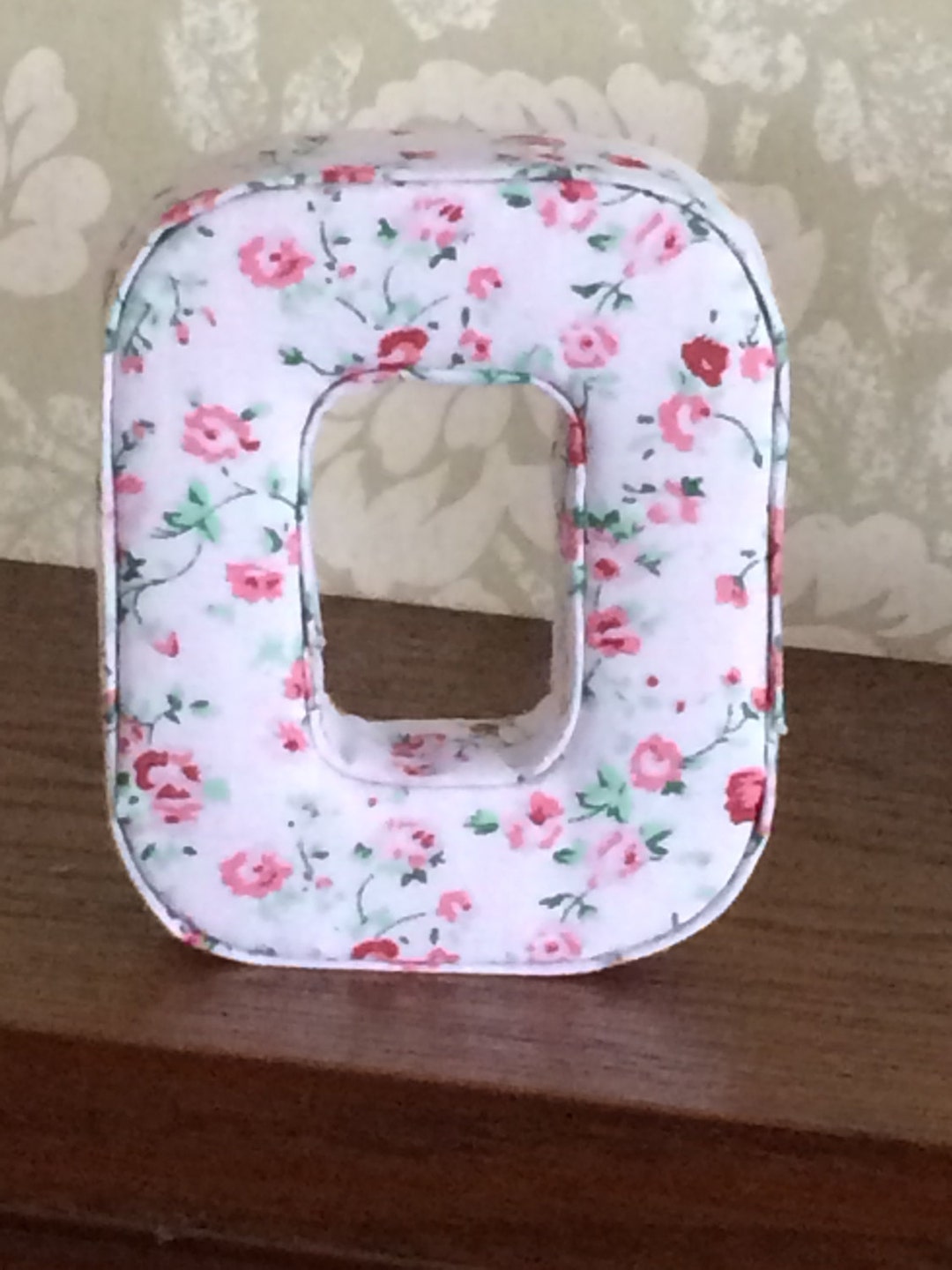 Girls Fabric Nursery Letters, Pink Floral Rose Garden, Personalised ...