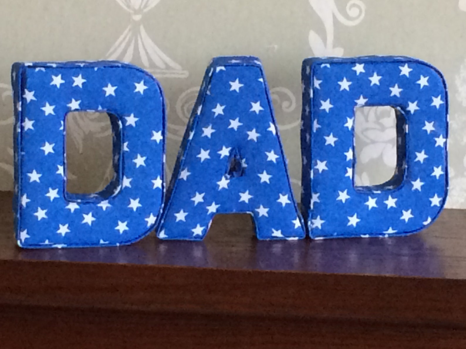 Father's Day Gift, DAD Mini Fabric Letters, Birthday, Christmas, Gift ...