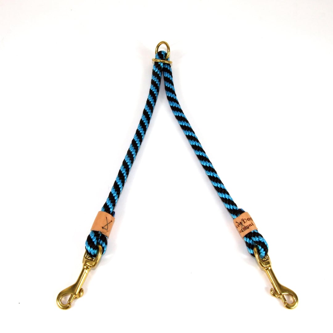 2-dog Coupler (large Round Braid) - Etsy