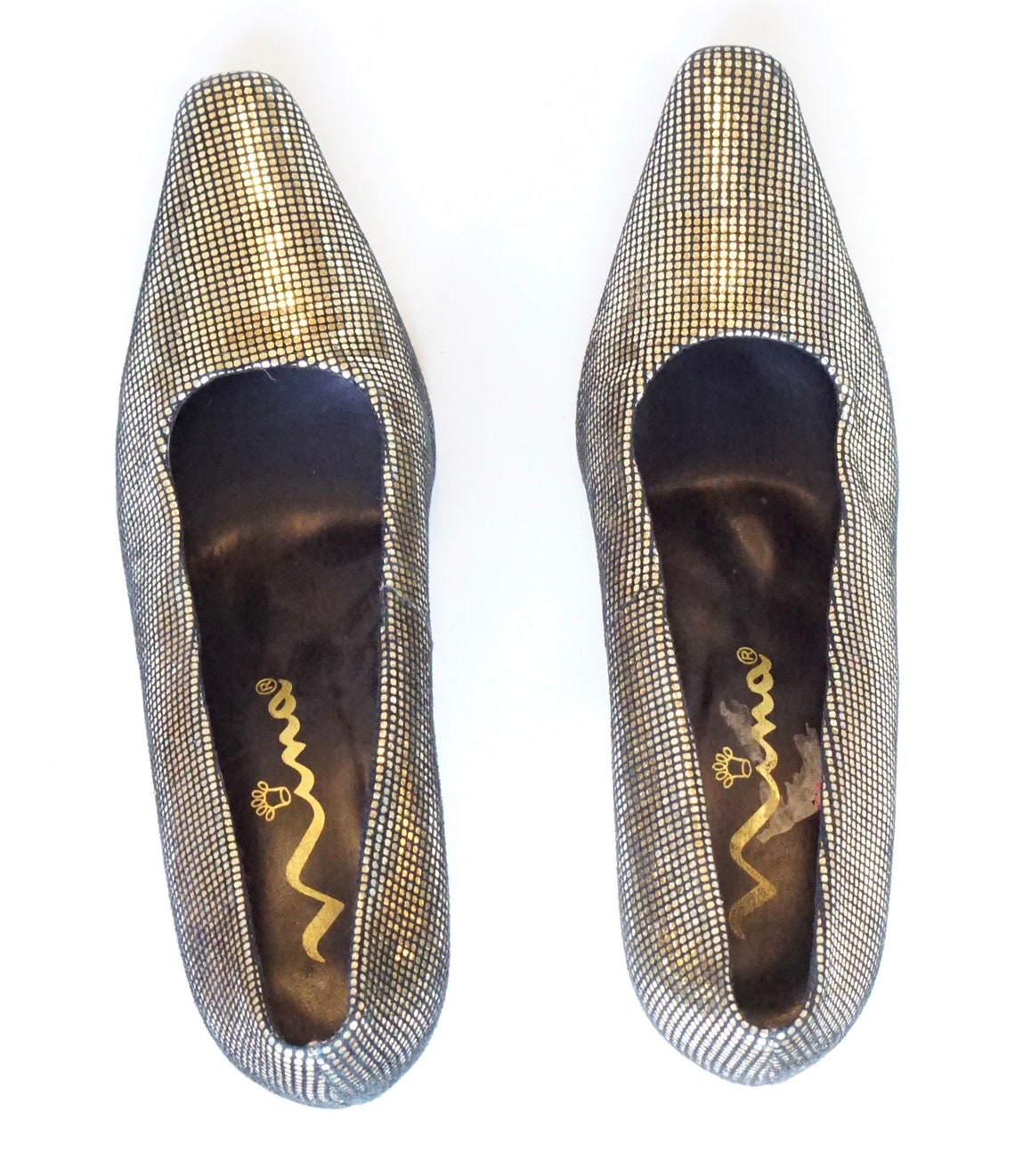Vintage Metallic Gold Nina Pumps - Etsy