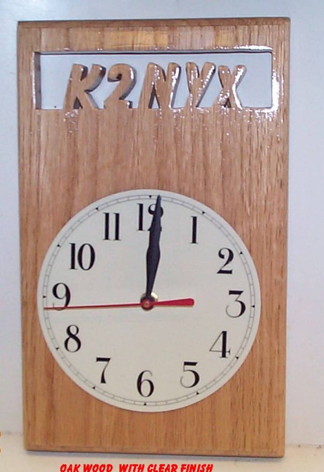 Call Sign Clock 12 Hour Format - Etsy