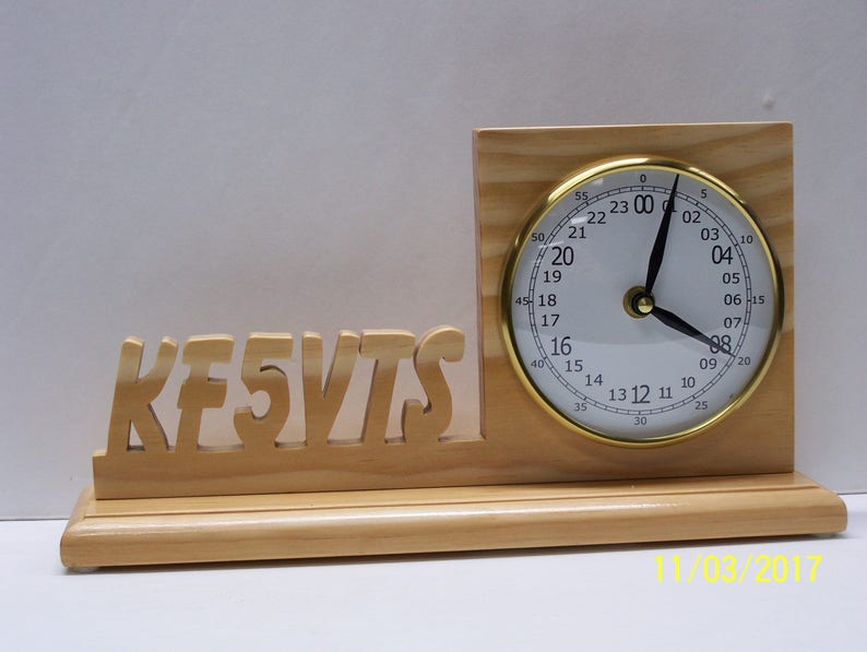 Desk Top 24 Hour Call Sign Clock - Etsy