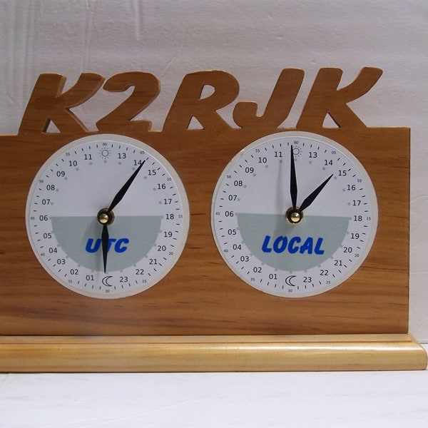 Dual Time Zone Clock - Etsy