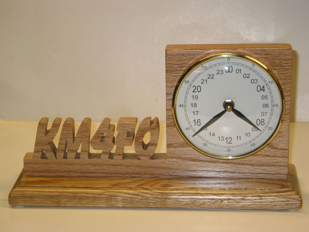 Desk Top 24 Hour Call Sign Clock - Etsy