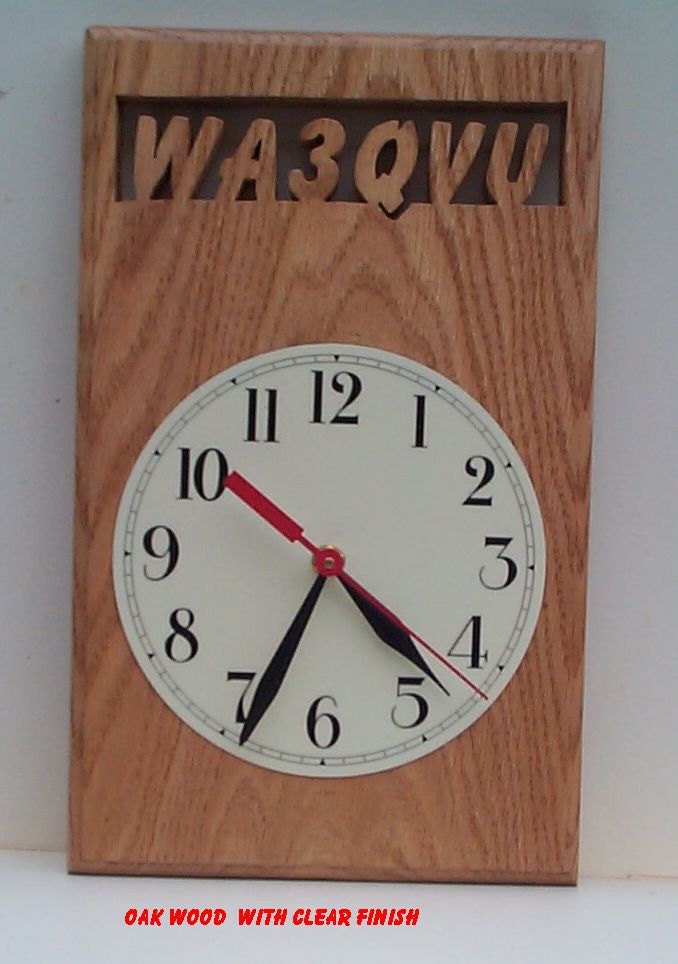 Call Sign Clock 12 Hour Format - Etsy