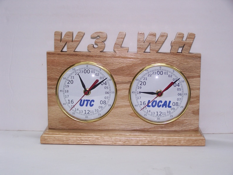 Dual 24 Hour Call Sign Desk Clock - Etsy