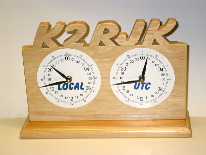Dual 24 Hour Call Sign Desk Clock - Etsy
