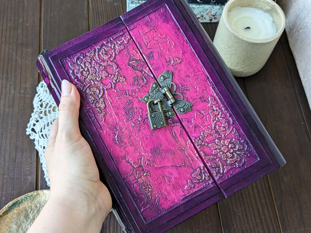 Fantasy Notebook With Lock and Key, Pink Wicca Journal - Etsy