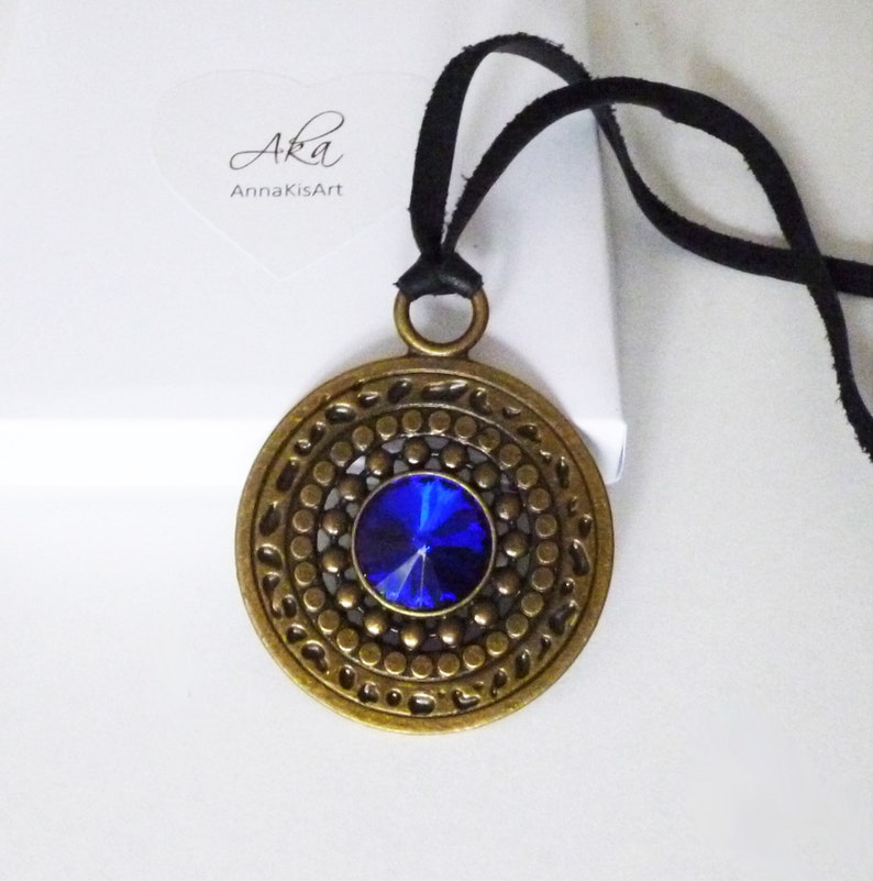 Black Journal Blue Pendant Set Wizard Book Magic Spells | Etsy