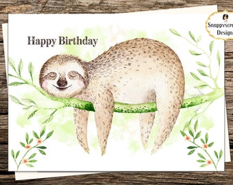 Sloth birthday | Etsy