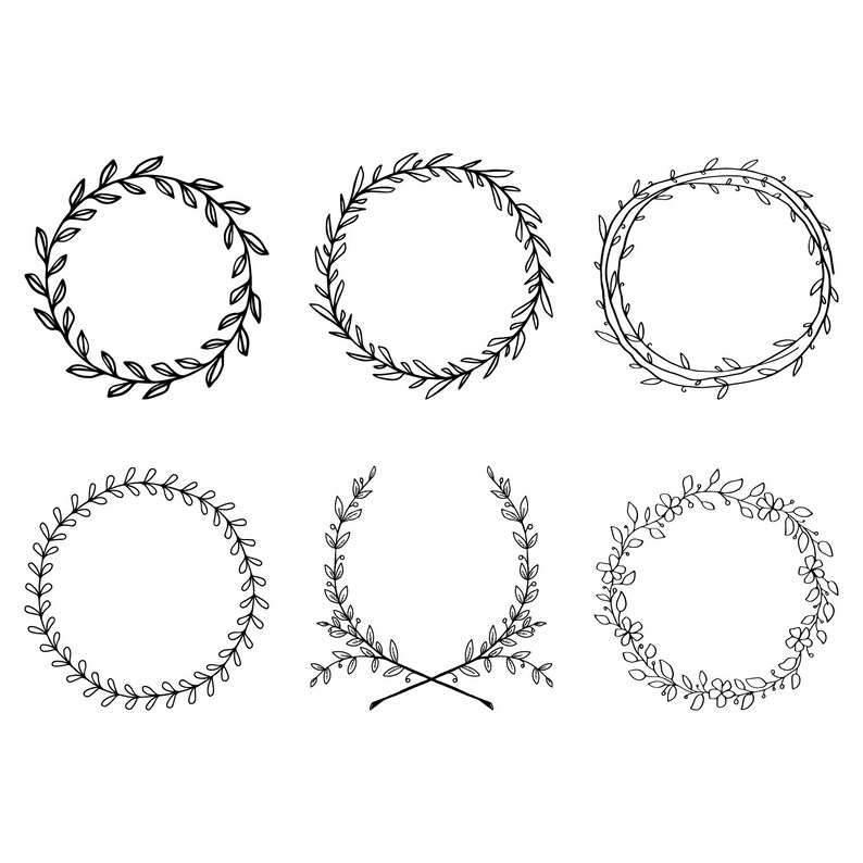 Wreaths Dxf Svg Eps Png File for Use With Your Silhouette Studio ...