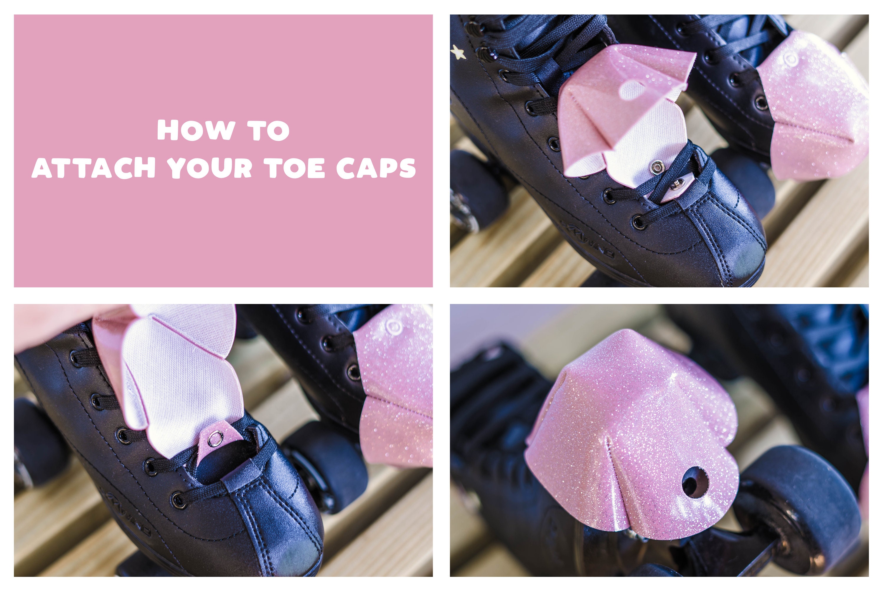 Light Pink Vegan Roller Skate Toe Caps - Etsy